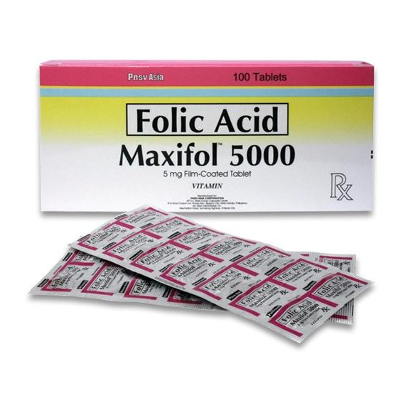 MAXIFOL 5000 Folic Acid 5mg Film-Coated Tablet 1's price in the ...